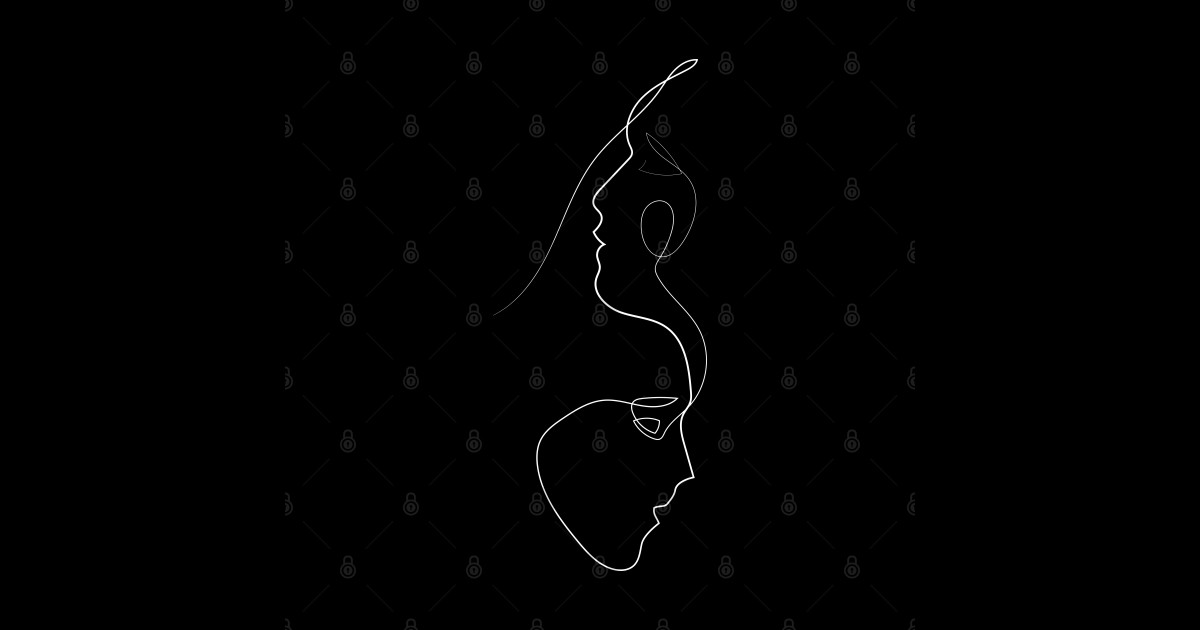 Two Faces | One Line Artist | Minimal Art | One Line Art | Minimalist ...