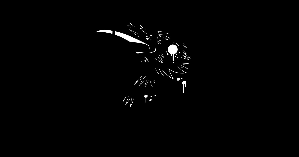 Dripping Paint Crow - Dark - Crows - Sticker | TeePublic