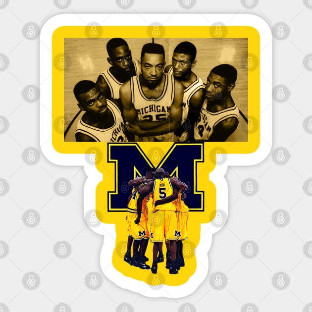 Retro Fab Five Team Vintage - Fab Five - Sticker | TeePublic