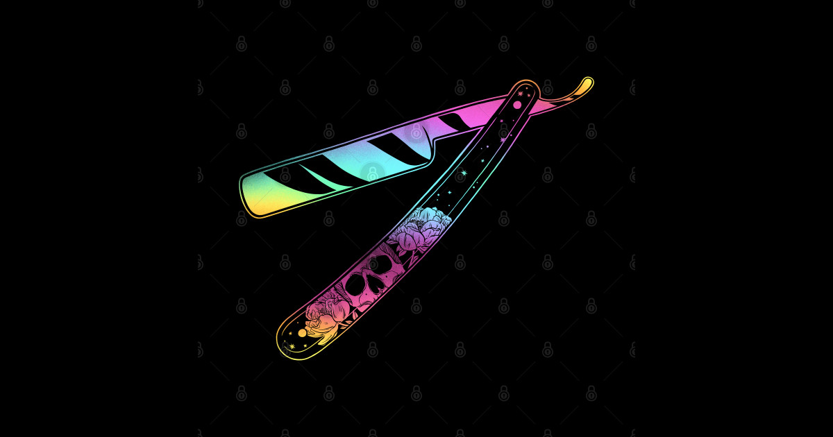 straight razor - Straight Razor - Sticker | TeePublic