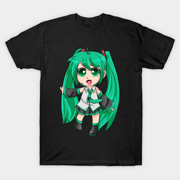Hatsune Miku Chibi - Anime - T-Shirt | TeePublic