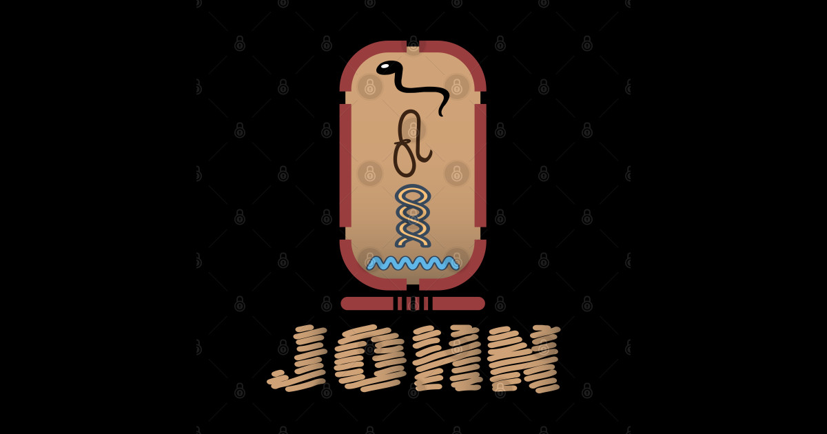 JOHN-American names in hieroglyphic letters-JOHN, name in a Pharaonic ...