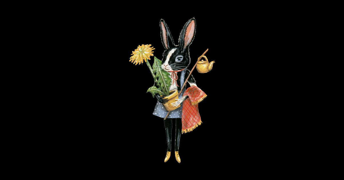 Milly the black and white rabbit - Rabbit - Magnet | TeePublic