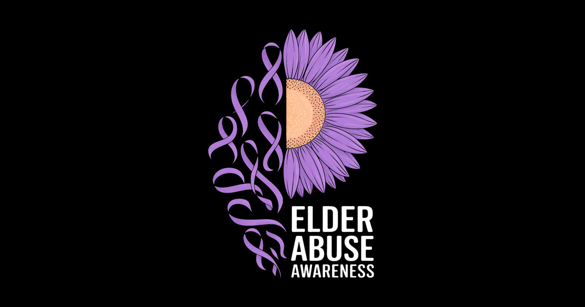 ELDER ABUSE Awareness Sunflower Purple Ribbon - Elder Abuse Awareness ...