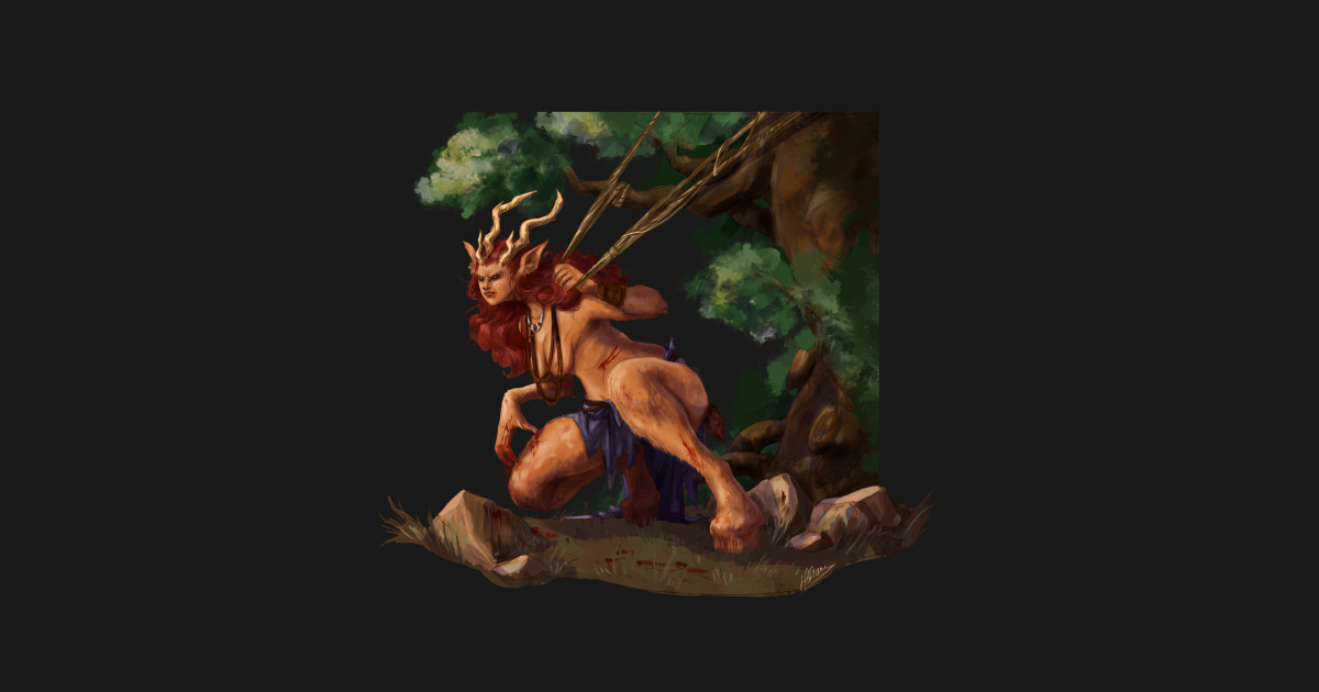 Female faun hunter - Faun - T-Shirt | TeePublic