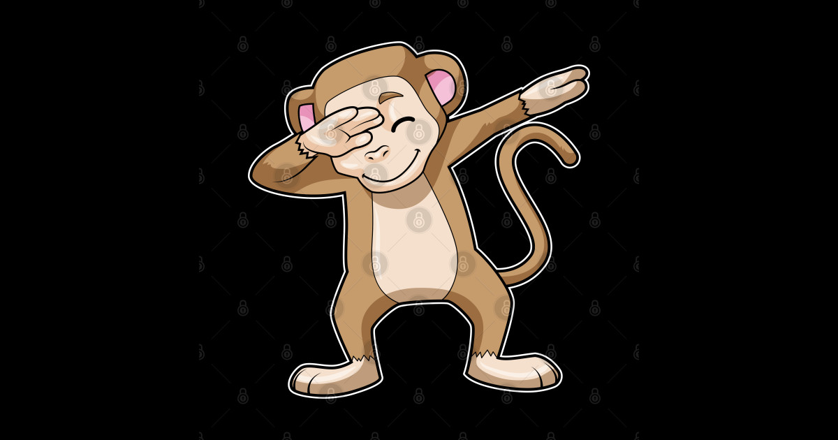 Monkey at Hip Hop Dance Dab - Monkeys - Sticker | TeePublic
