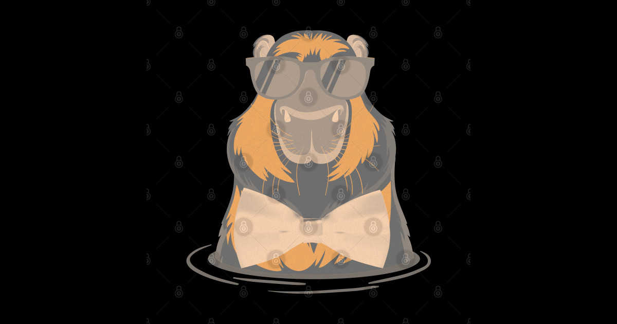 Capybara mood, funny animal print with chalk effect - Pop Art - Sticker ...