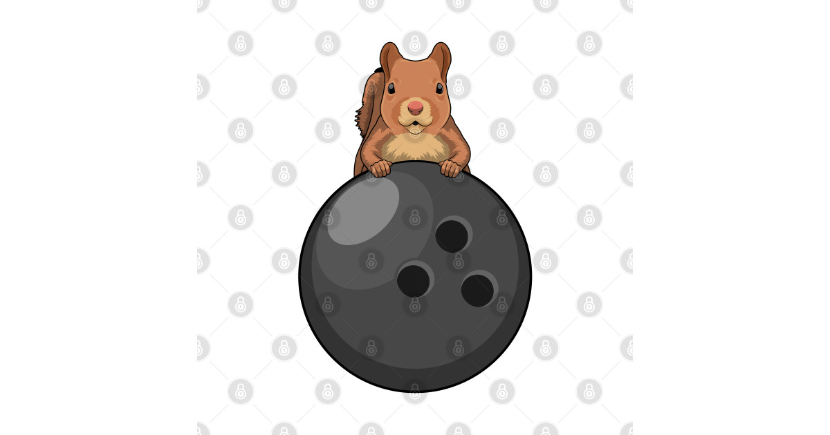Squirrel at Bowling with Bowling ball - Bowling - T-Shirt | TeePublic