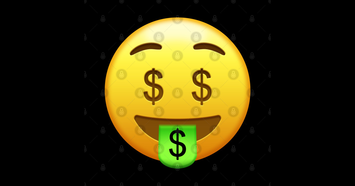 Money Mouth Face Emoji - Money - Sticker | TeePublic