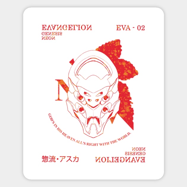 eva 02 - database - Eva 02 - Sticker | TeePublic