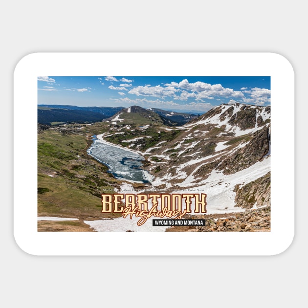 Beartooth Highway Wyoming and Montana - Beartooth Highway - Sticker ...