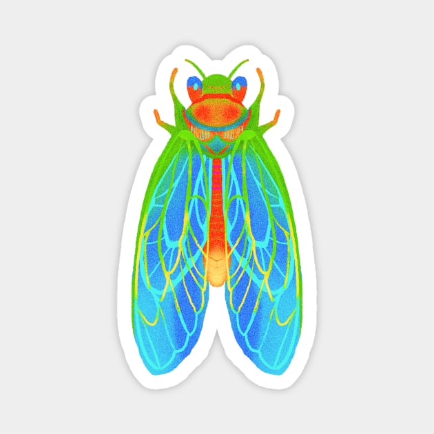 Aesthetic Cicada Drawing - Trippy Design - Magnet | TeePublic