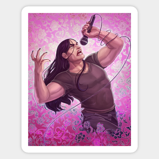 Nathan Explosion Floral Print - Metal - Sticker | TeePublic