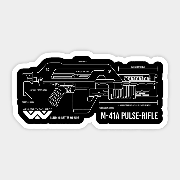 Pulse Rifle (Aliens) - Aliens - Sticker | TeePublic