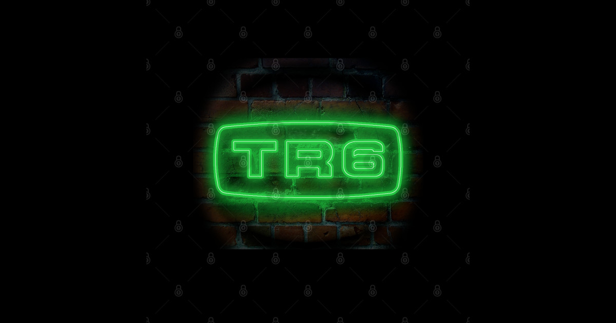 Triumph TR6 classic car emblem neon - Triumph - Magnet | TeePublic