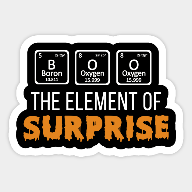 BOO The Element Of Surprise - Halloween Element Surprise Boo Meme ...
