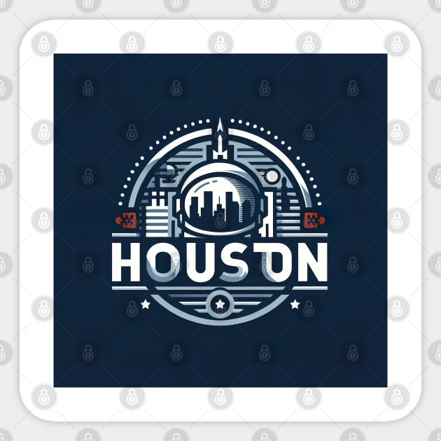 Houston City Logo - Houston - Sticker | TeePublic