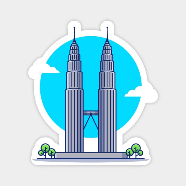 Petronas Twin Tower Cartoon Illustration - Petronas Twin Tower Cartoon ...