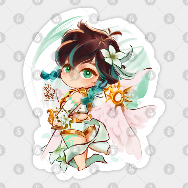 Venti Genshin Impact - Venti Genshin Impact - Sticker | TeePublic