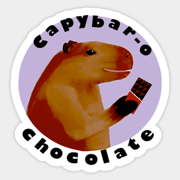 Capybar o chocolate capybara - Capybara Lovers - Sticker | TeePublic