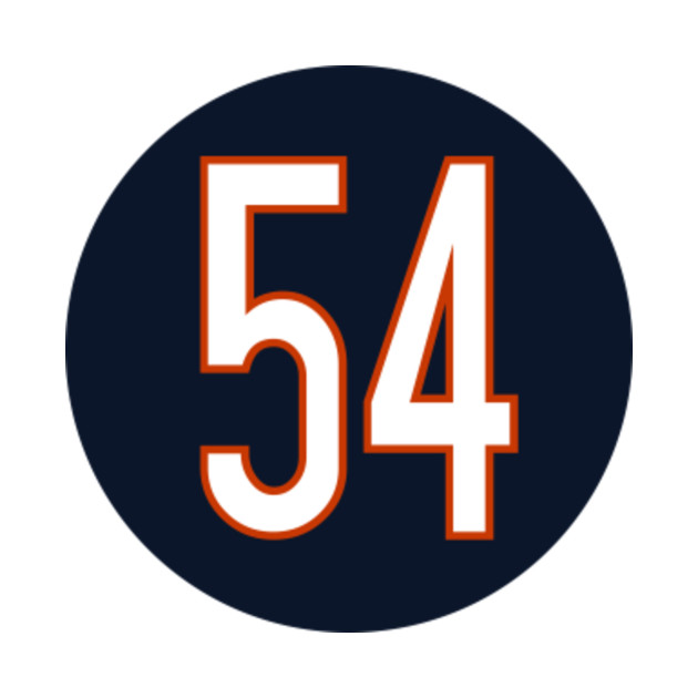 Brian Urlacher Chicago Bears Number 54 Jersey Inspired - Chicago Bears ...