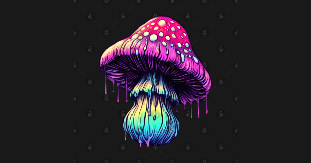 Trippy mushroom pastel goth - Trippy Mushroom - T-Shirt | TeePublic