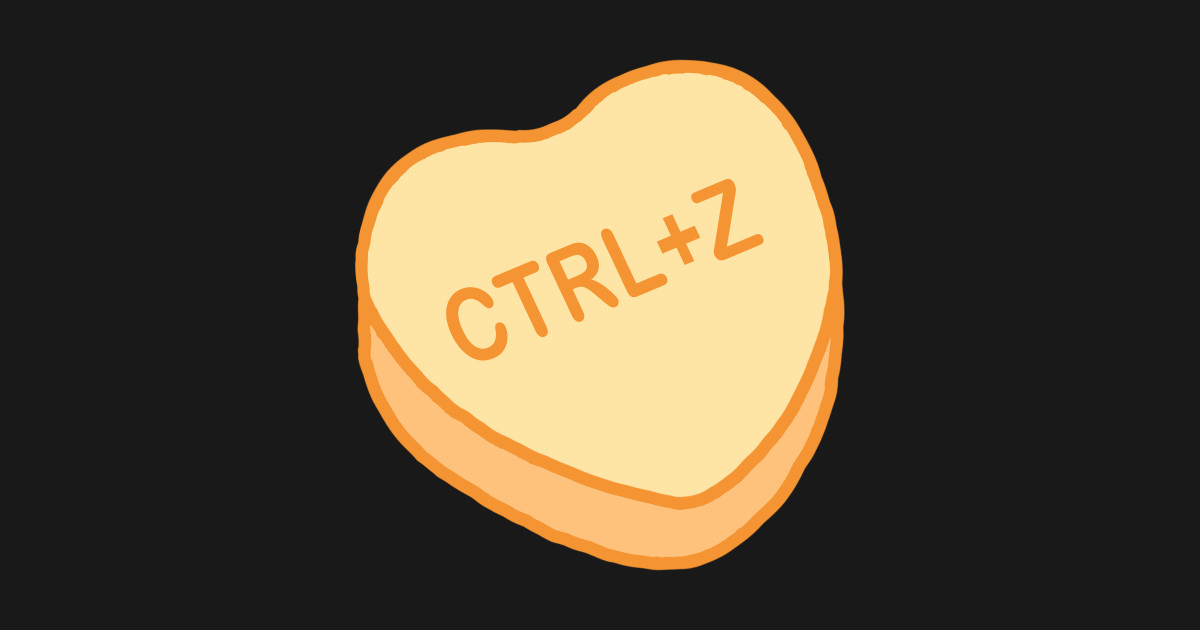 Conversation Hearts - Ctrl+ Z - Sticker - Valentines Day - Candy Heart ...