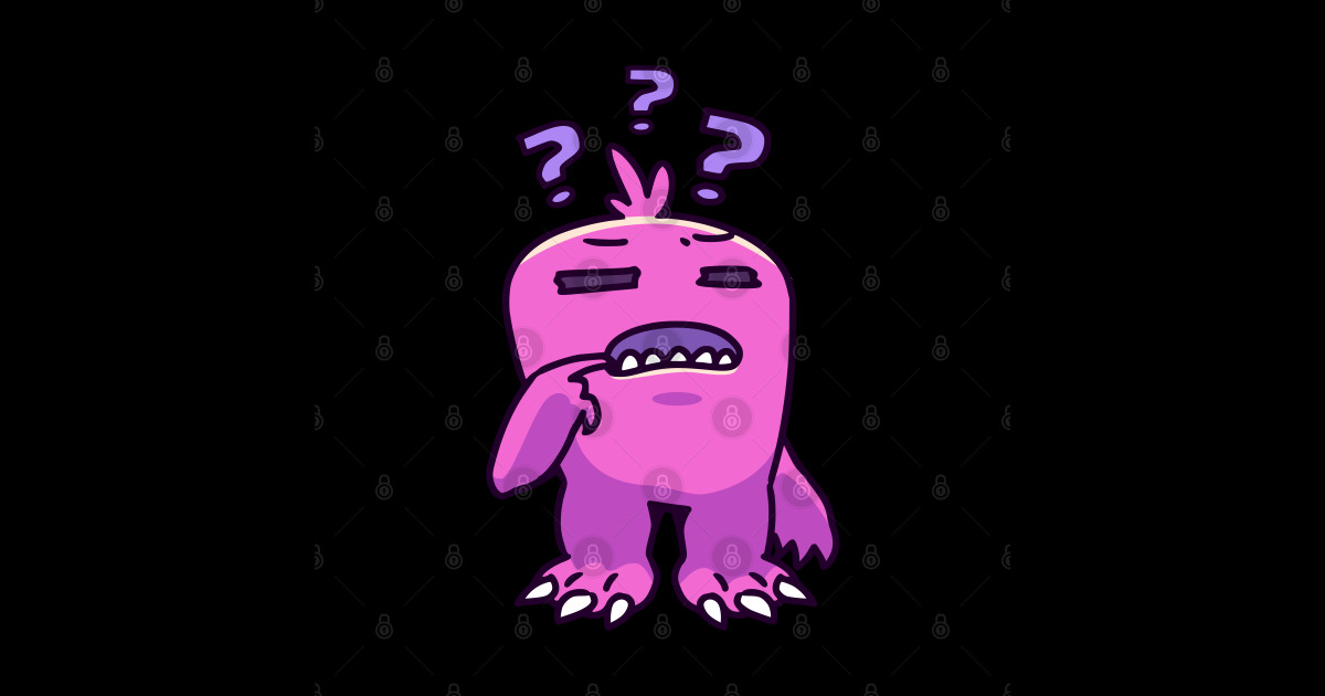 Confused Monster - Monster - Sticker | TeePublic