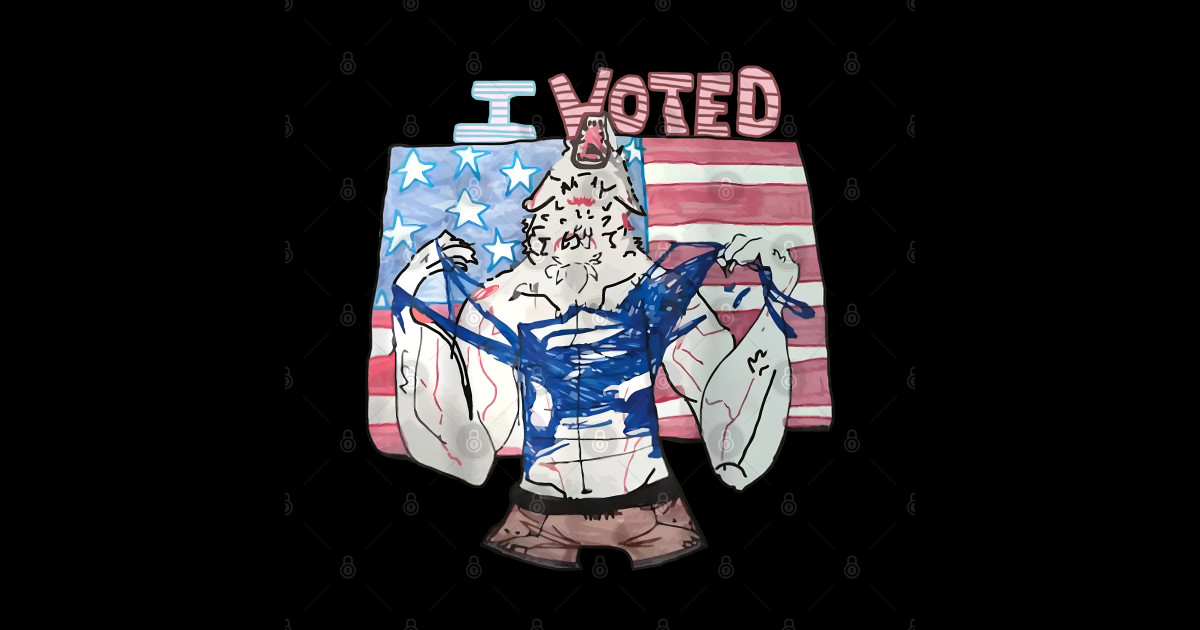 I Voted Werewolf - I Voted Werewolf - Sticker | TeePublic