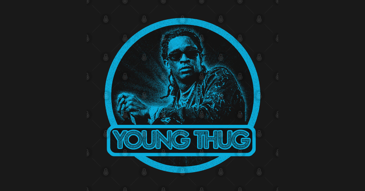 Young thug aesthetic turquoise blue color - Young Thug Retro - T-Shirt ...