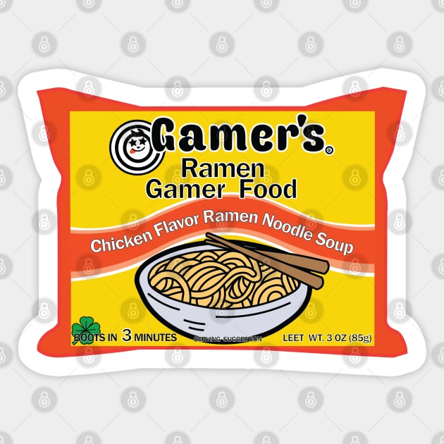 RAMEN GAMER FOOD. - Chillest Gamer Llc - Sticker | TeePublic