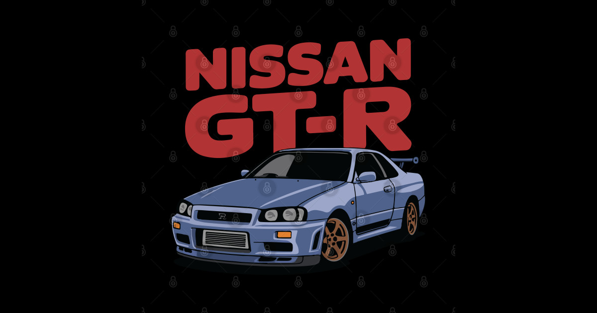 Jdm legend Nissan Gtr R34 Car Funny Gift - Nissan Skyline Gtr R34 ...