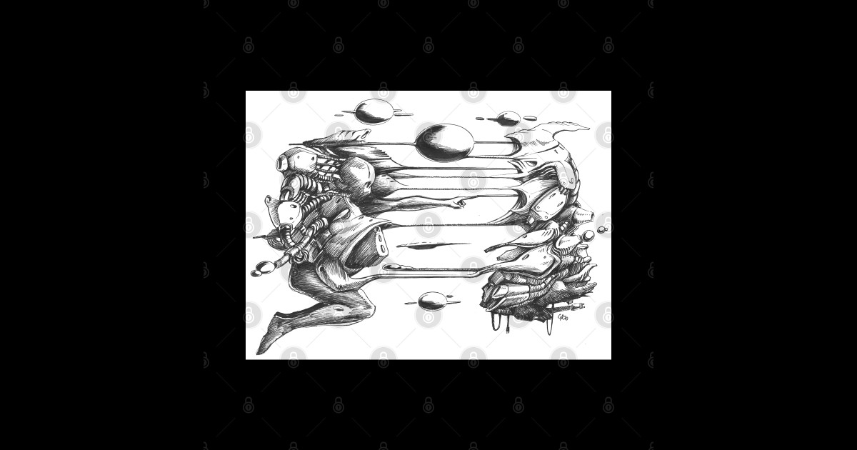 Metaverse genesis ink art - Genesis Gothic - Sticker | TeePublic