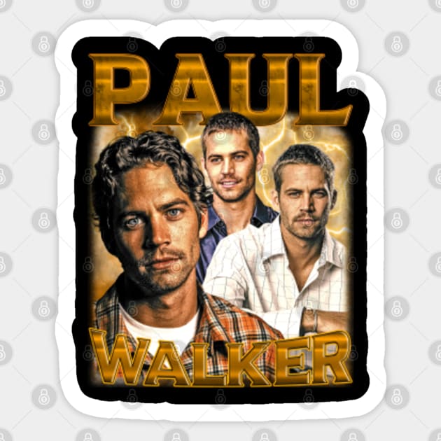 Paul Walker vintage style - Paul Walker - Sticker | TeePublic