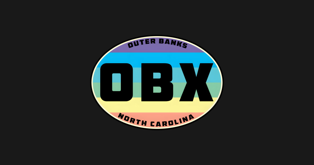 Outer Banks OBX North Carolina Oval - Outer Banks - T-Shirt | TeePublic