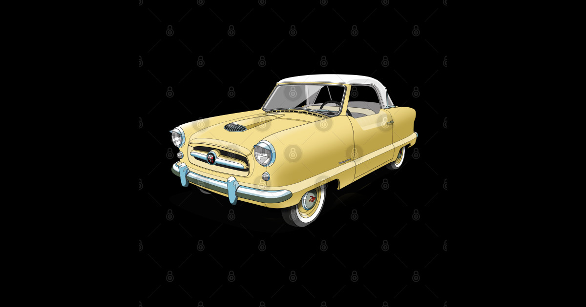 nash metropolitan in yellow - Nash Metropolitan - Sticker | TeePublic