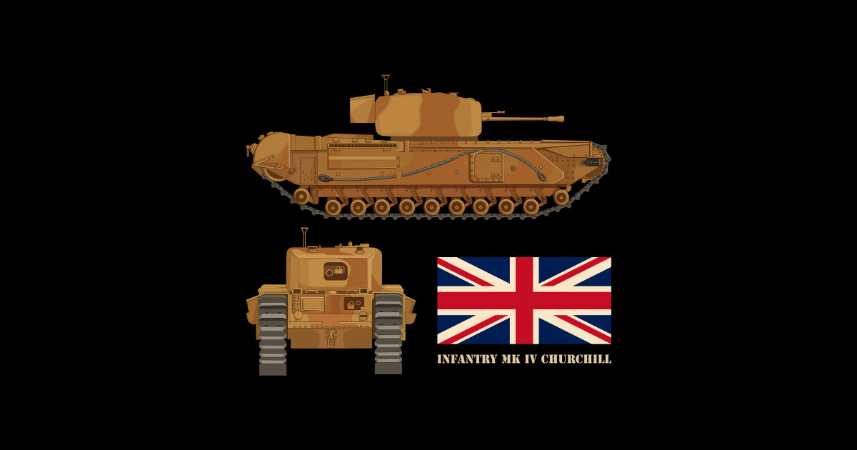 Churchill Infantry Tank Mark IV WW2 British Tanks Flag Gifts ...