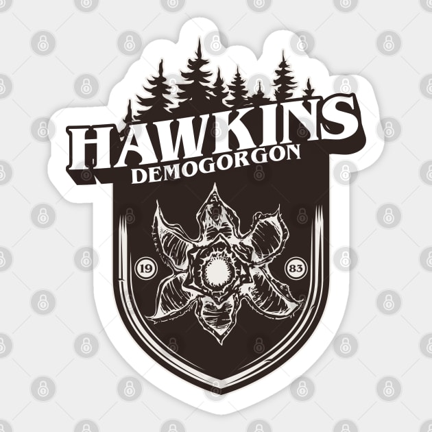 Stranger Things - HAWKINS DEMOGORGON - Stranger Things - Sticker ...