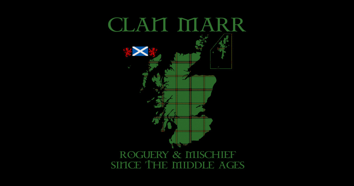 Clan Marr tartan Scotland map Saltire flag and lion rampant scottish ...