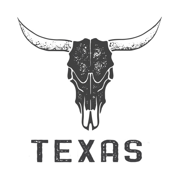 Texas Longhorn Skull - Texas - Long Sleeve T-Shirt | TeePublic