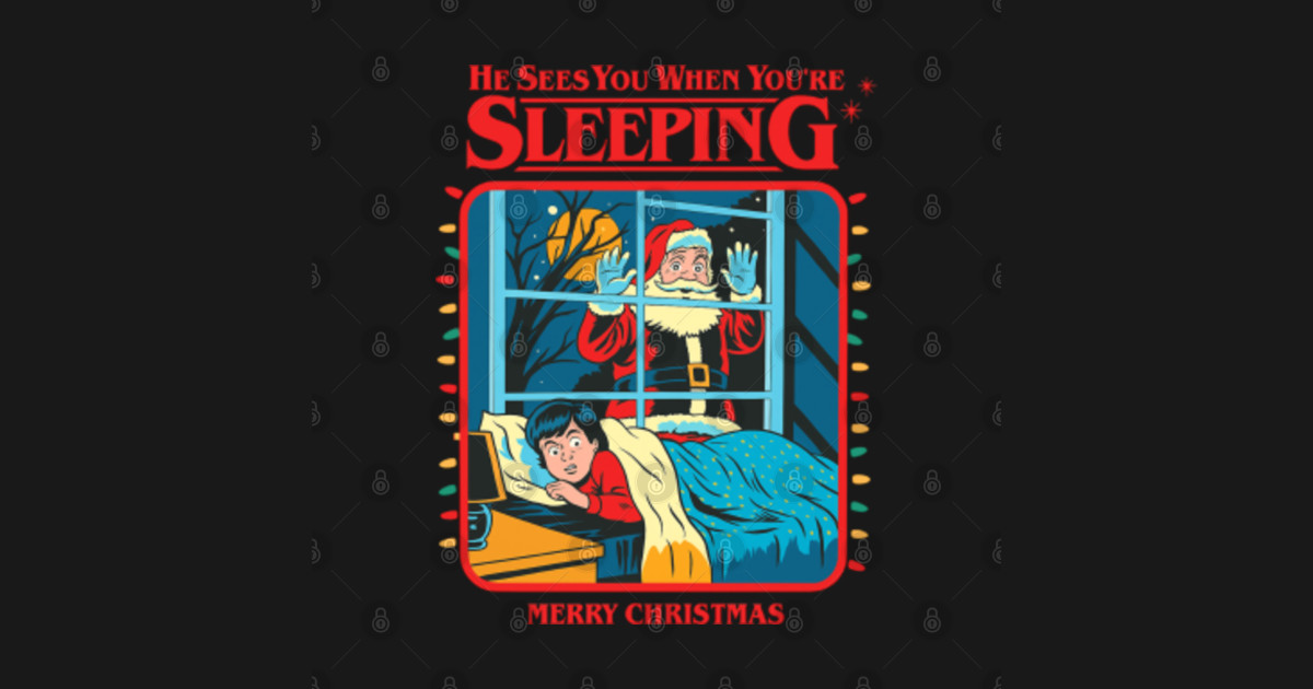 Creepy Santa Claus Christmas 90s Vintage - Christmas - T-Shirt | TeePublic