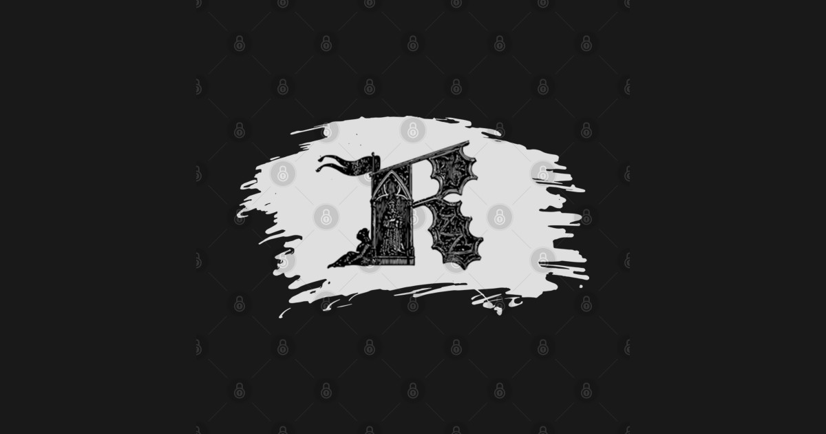 Gothic letter R – Alphabet typography - Gothic Art - T-Shirt | TeePublic