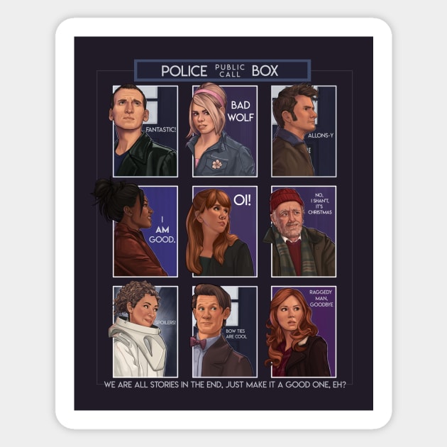 Who Collage - Version 2 - Karen Hallion - Sticker | TeePublic