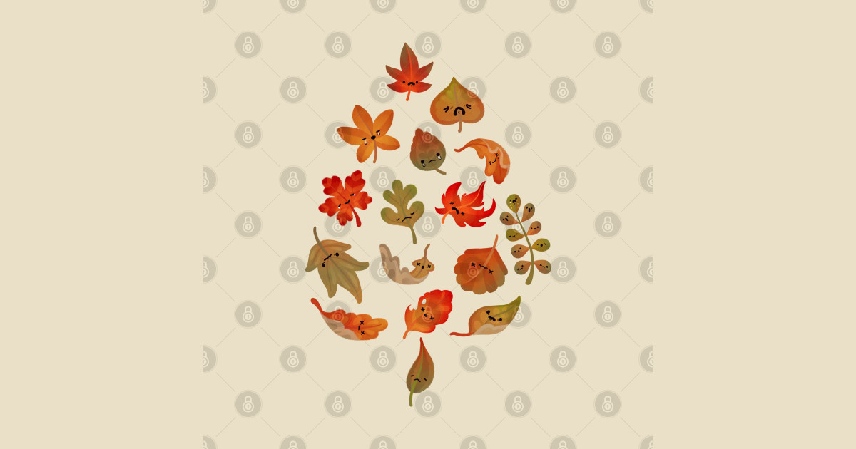 Sad fallen leaves - Autumn - T-Shirt | TeePublic