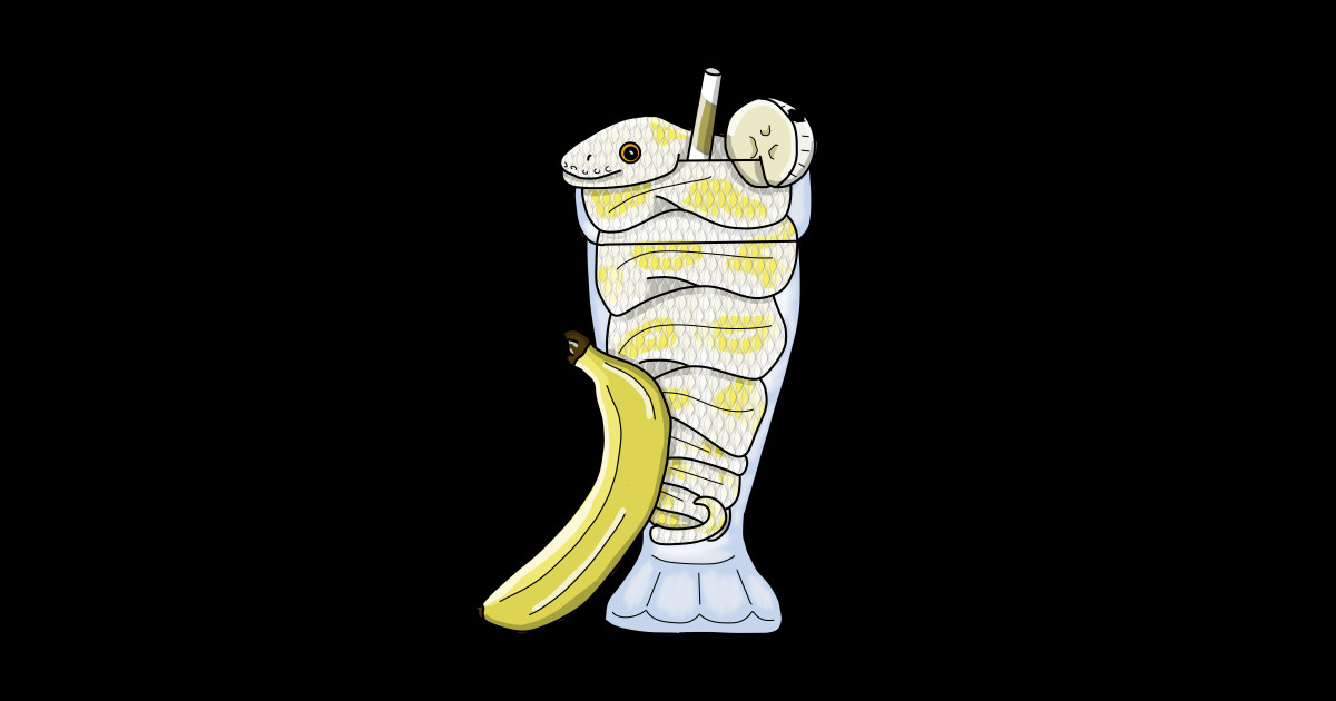 Banana smoothie python - Banana - Sticker | TeePublic