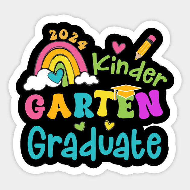 2024 Kinder Graduation tee Graduation Rainbow Gift For Boys Girls Kids ...