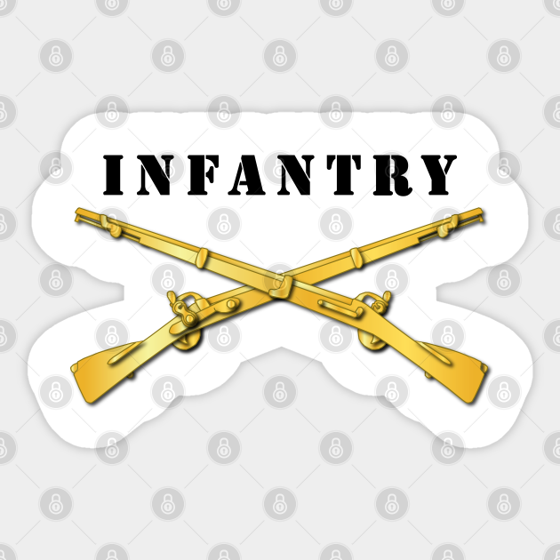 Army - Infantry Br - Crossed Rifles with Text - Army Crossed Rifles ...
