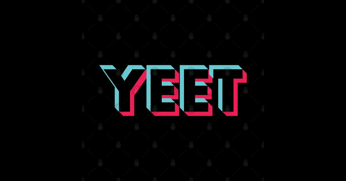 Yeet Glitch Black - Yeet - Pin | TeePublic