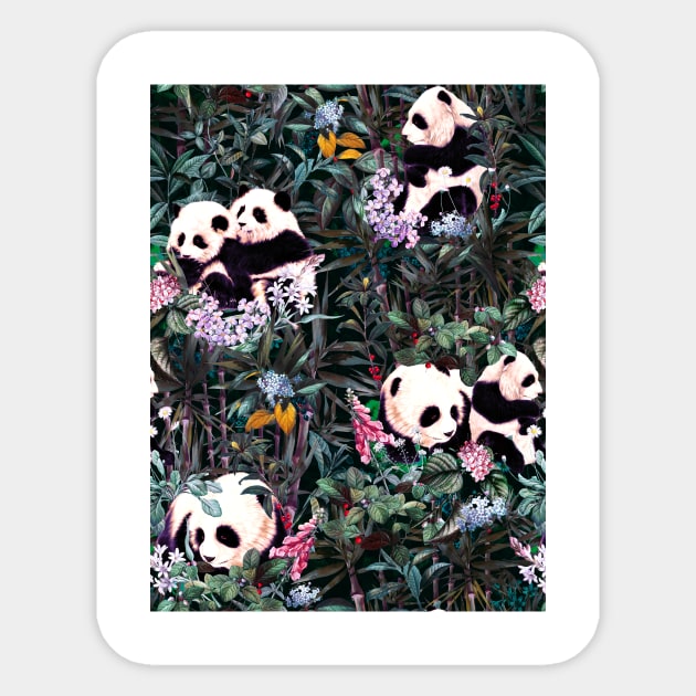 Rainforest Pandas - Panda - Sticker | TeePublic