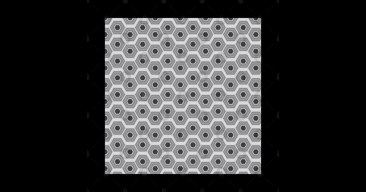 Simple Hexagon Pattern - Hexagon - Sticker | TeePublic